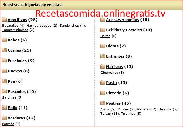 : cortas - Recetas